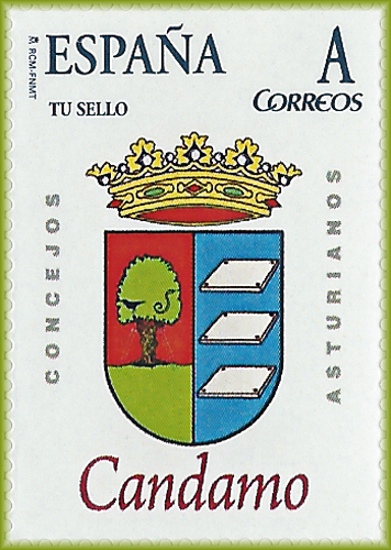 Sello personalizado del escudo del Concejo de Candamo